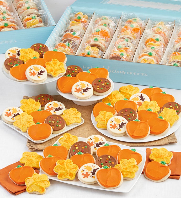 Buttercream Frosted Fall Cut-out Cookies