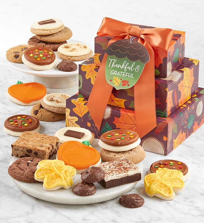 Fall Gift Tower - Thankful and Grateful